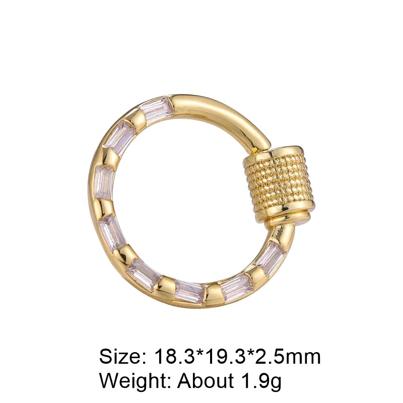 Juya Винтовые карабины из меди с кубическим цирконием Gold Clear