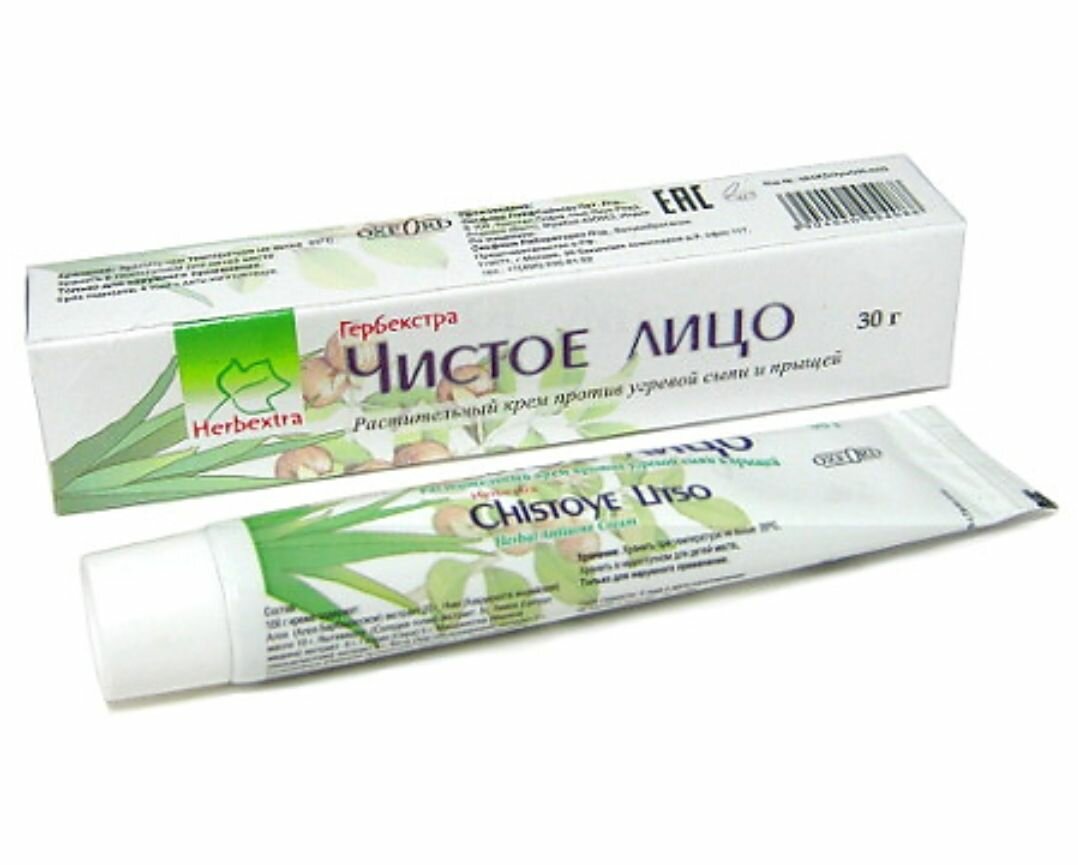 Oxford Herbextra Herbal Antiacne Cream Chistoe Litso, крем от акне. Индия 30гр.