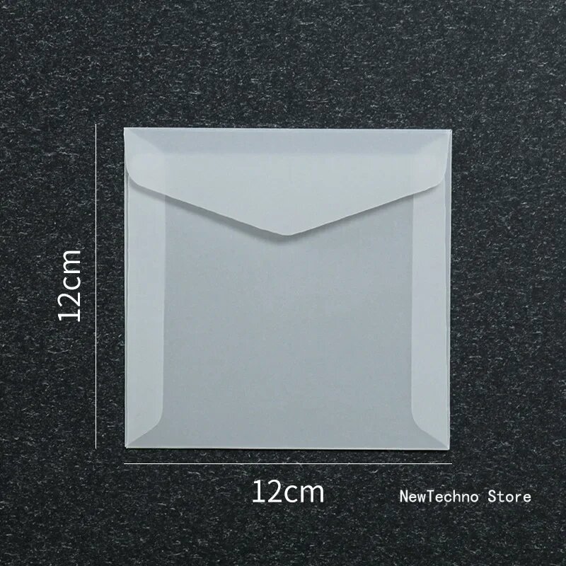 Полупрозрачный бумажный конверт MOONBIFFY Белый, 12x12cm