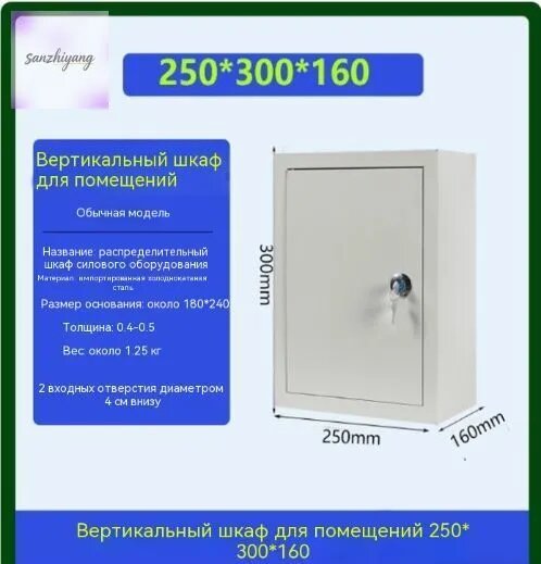 Щиток электрический с монтажной панелью металлический навесной, металлический корпус