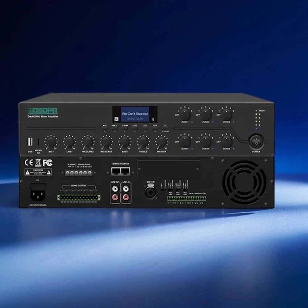 Микшер-усилитель трансляционный DSPPA DMA6650U