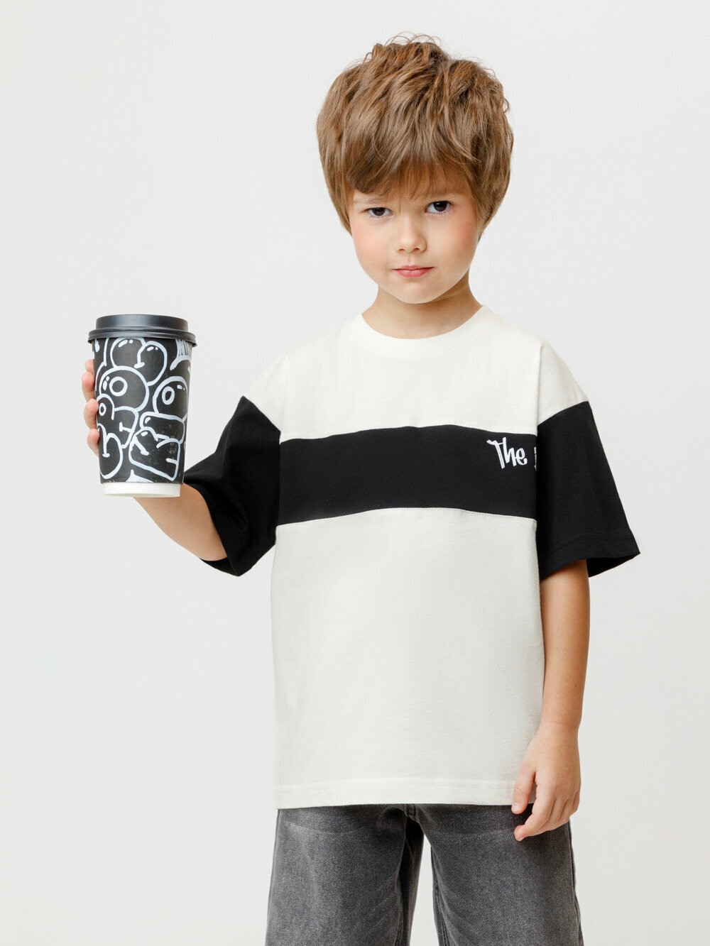 Футболка футболка с принтом для мальчика, хлопок