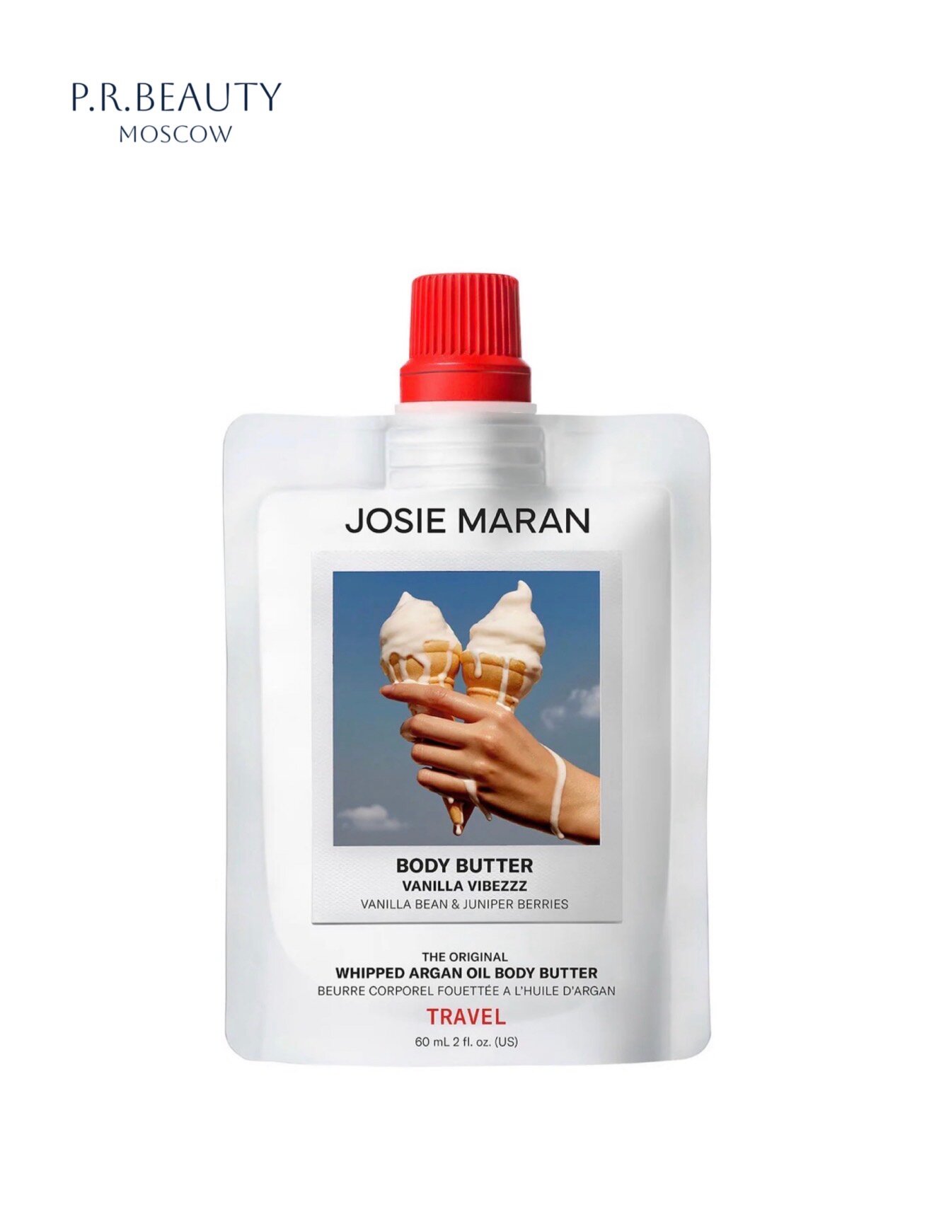 Josie Maran Масло для тела Mini Vanilla Vibezzz - Whipped Argan Oil Refillable Firming Body Butter