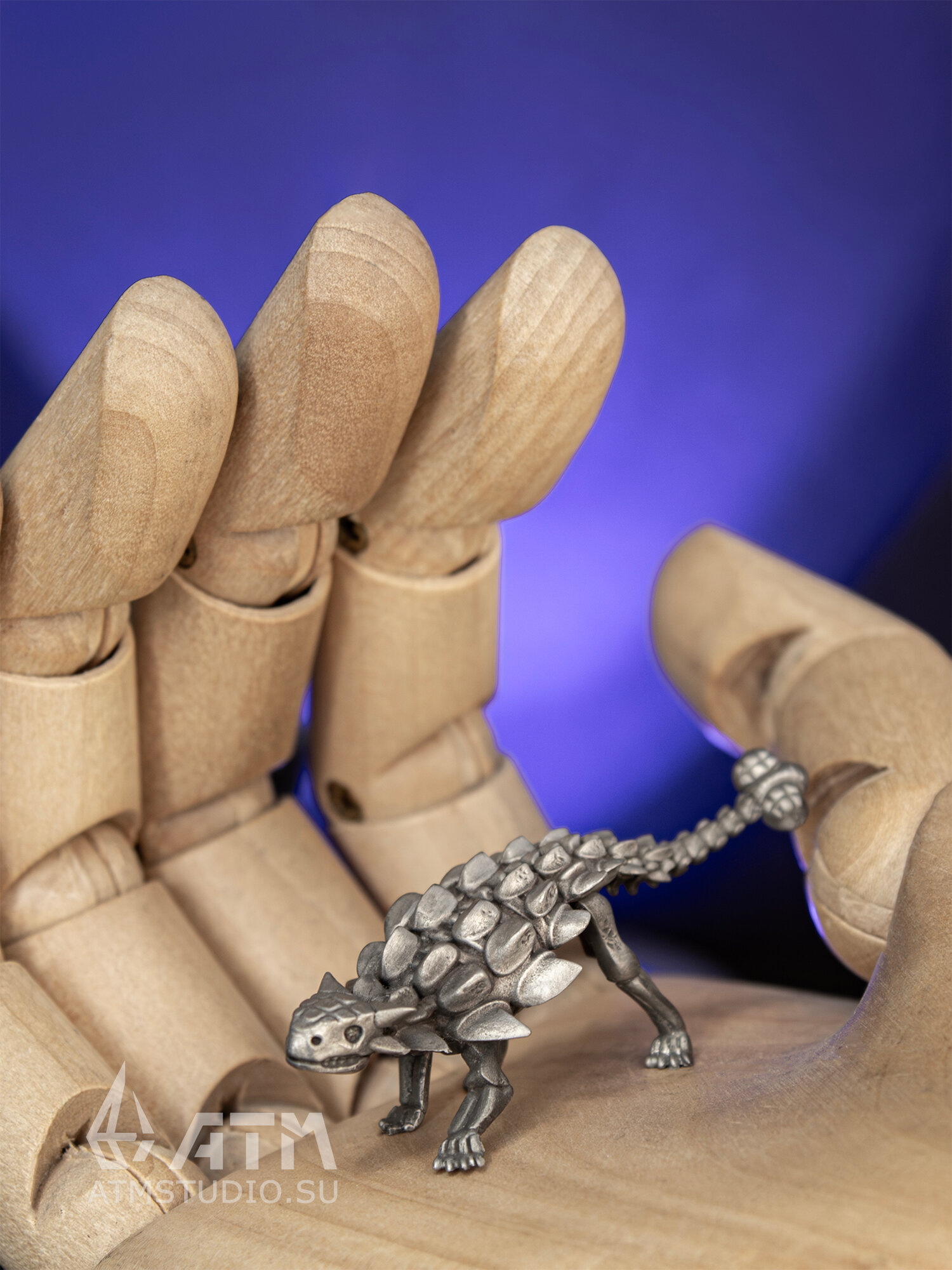 Фигурка Анкилозавр металлическая коллекционная / Ankylosaurus dinosaurs