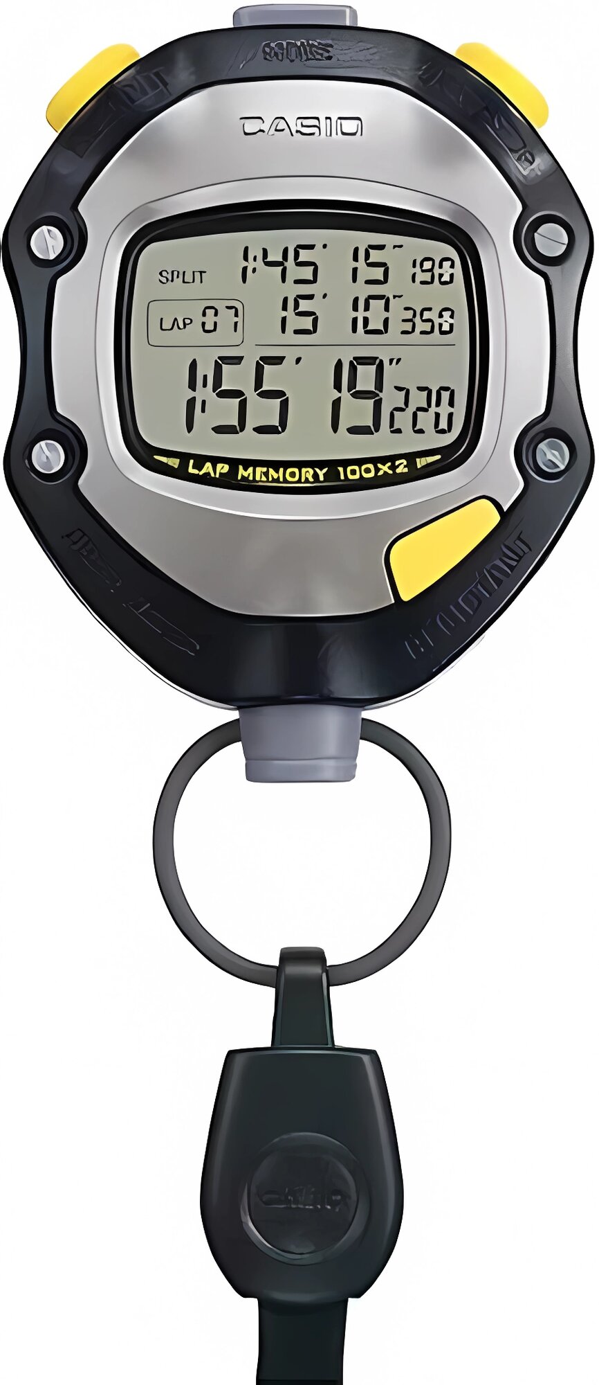 Секундомер CASIO Sports HS-70W-1D, наручные, пластиковый, с подсветкой, сменная батарея