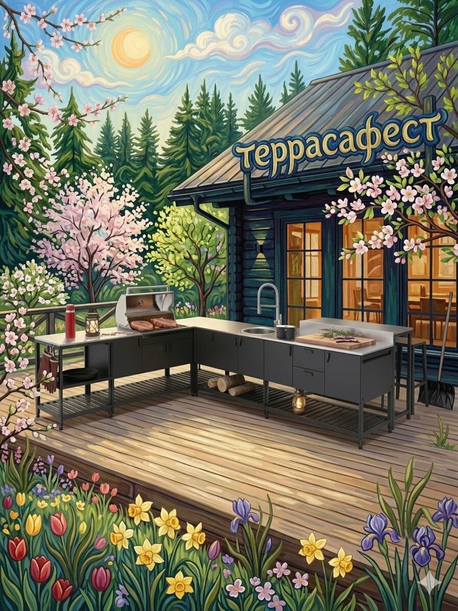 TERRASA: Набор Садовой Кухни - Комплект "Легенда" - Уличная Модульная Кухня