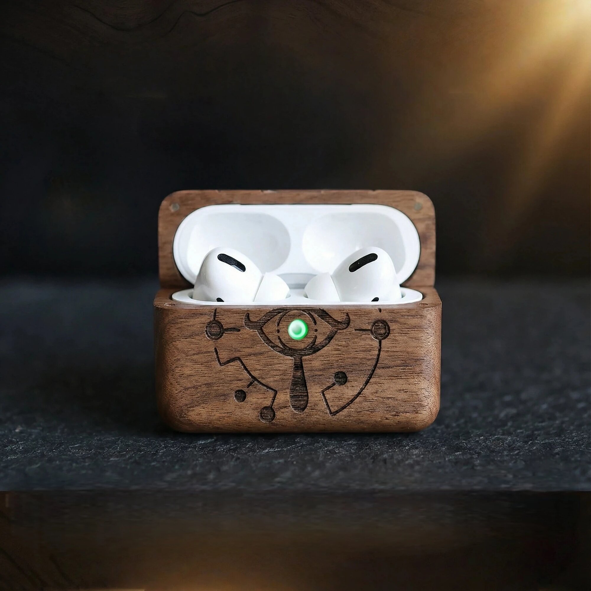 Для Huawei FreeBuds Pro 3/Pro 4/Pro 5 Чехол для наушников из орехового дерева Роскошный защитный чехол из настоящего массива дерева Huawei FreeBuds Pro5