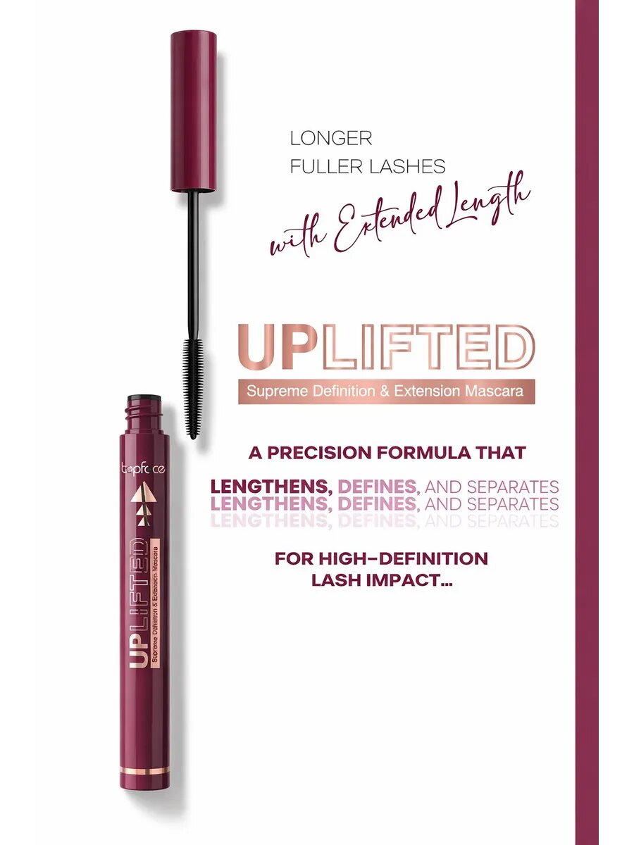 Topface Тушь для ресниц UpLifted Mascara PT316. A черная, удлиняющая и разделяющая