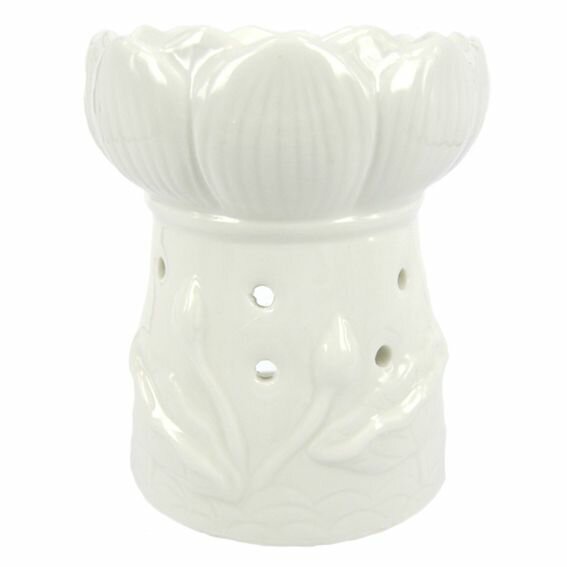Аромалампа белый лотос N310-39 (керамика, 10 см.), 1 шт.
