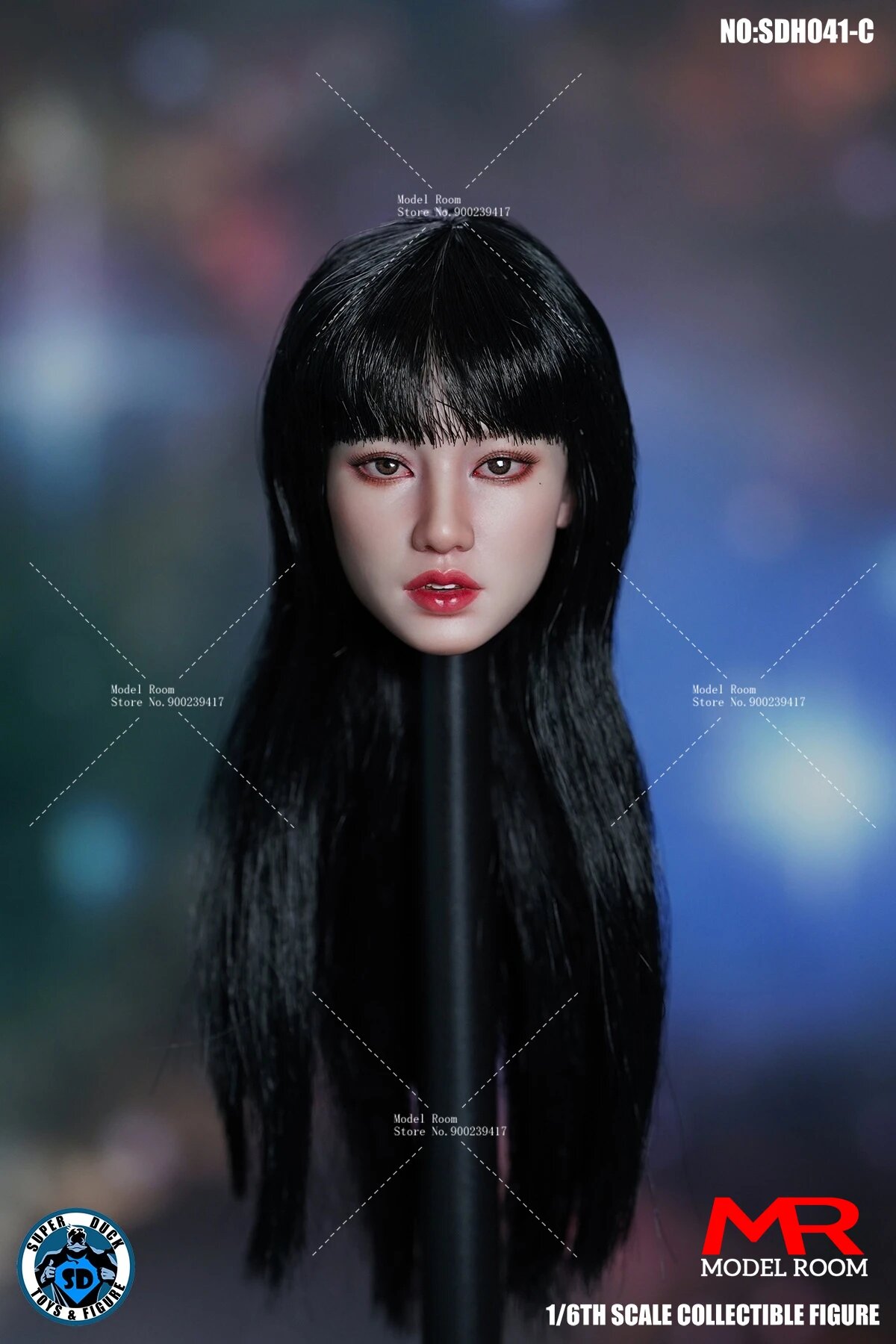 Модель головы Super Duck 1/6 для фигурок 12" Черный, SDH041C Suntan