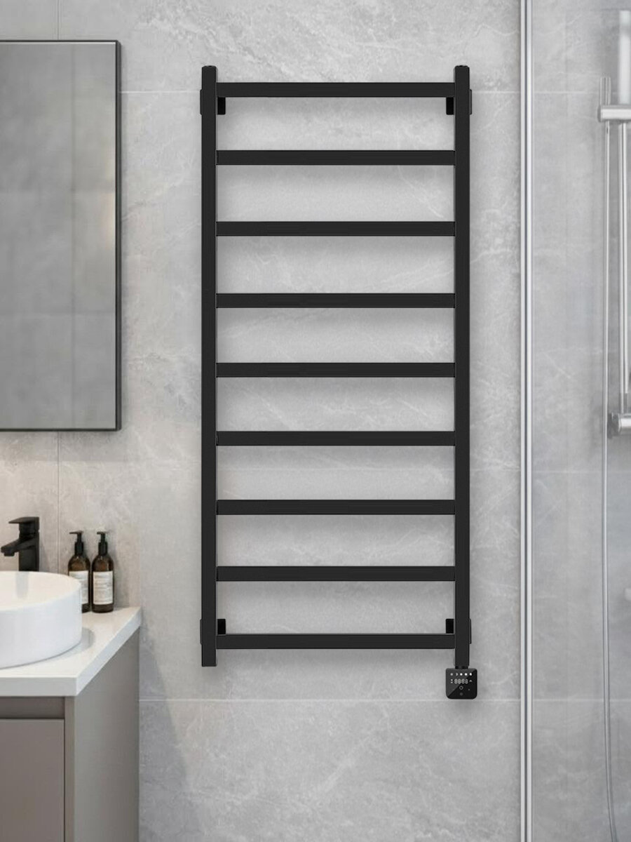 Quadro-1 Полотенцесушитель электрический EQ1 120x60 см Черный