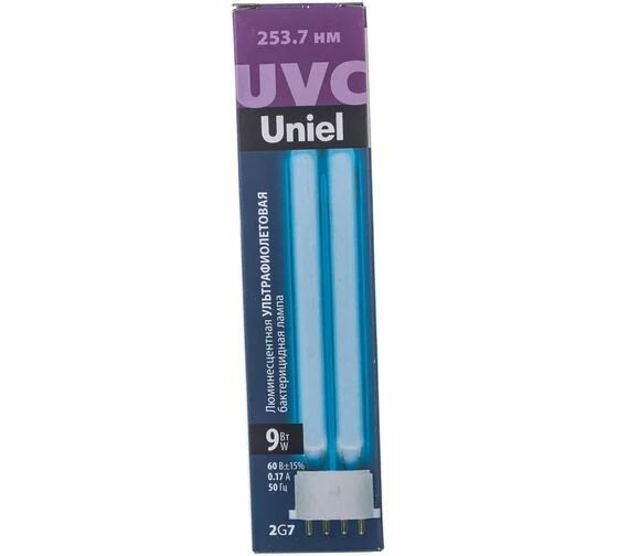 Энергосберегающая бактерицидная лампа Uniel UVCB/2G7/CL
