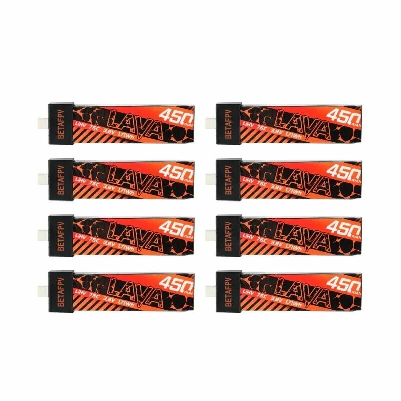 Аккумулятор LAVA 1S 450mAh 75C для FPV дронов (4/8шт) LiHV батарея, 1.71Wh
