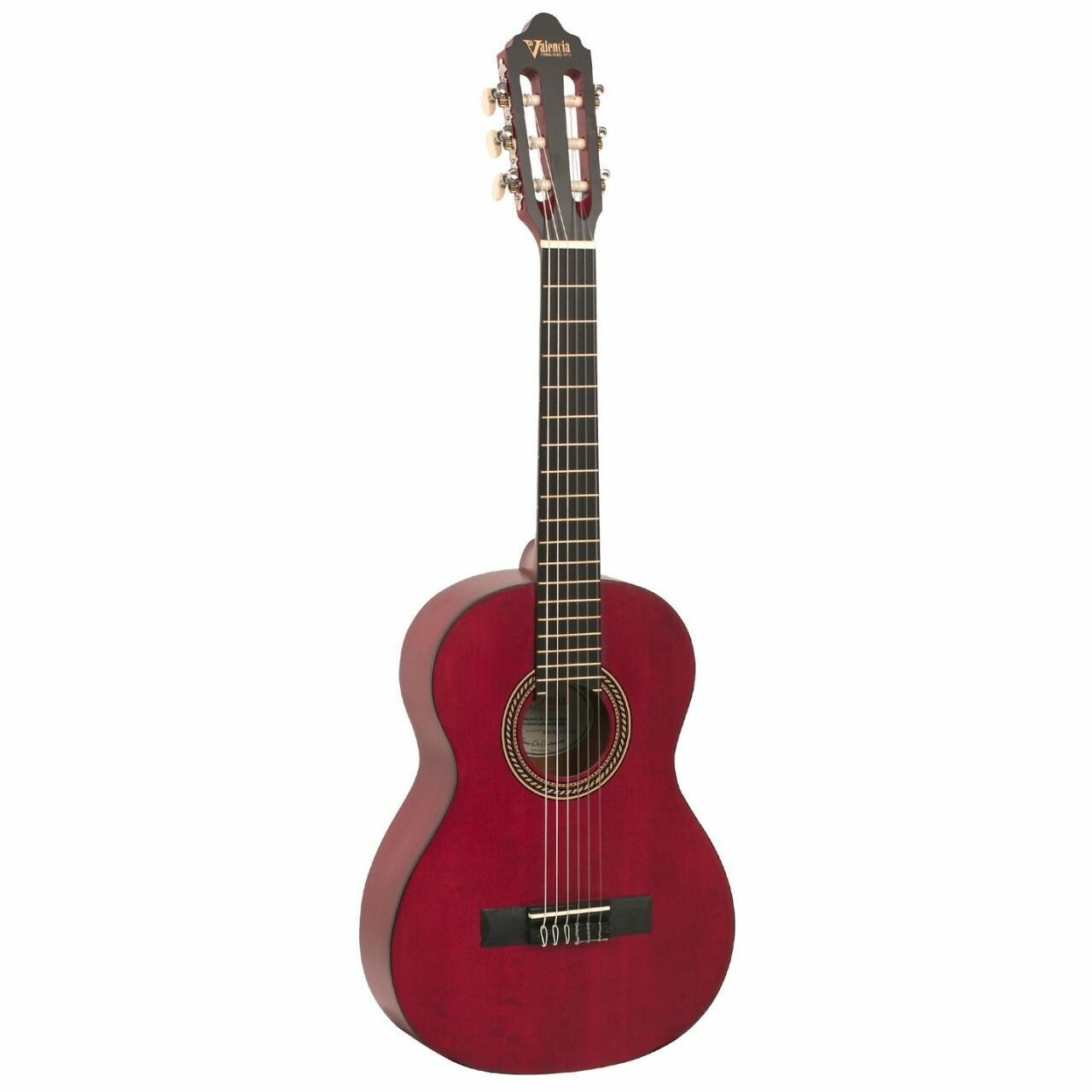 Valencia VC202TWR Гитара классическая 1/2, верхняя дека: ель, нижняя дека и обечайка: нато