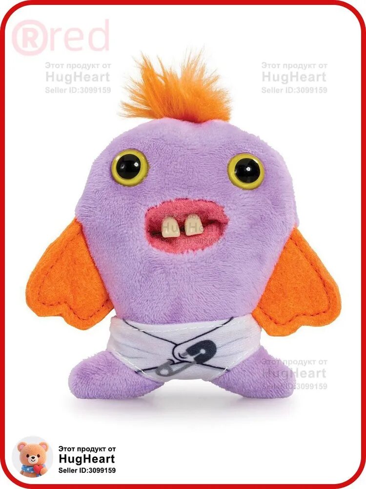 Spin Master Fuggler Baby Fugg Cod Father / Мягкая игрушка фуглер, 9 см, с зубами. Идеальный подарок на день рождения.
