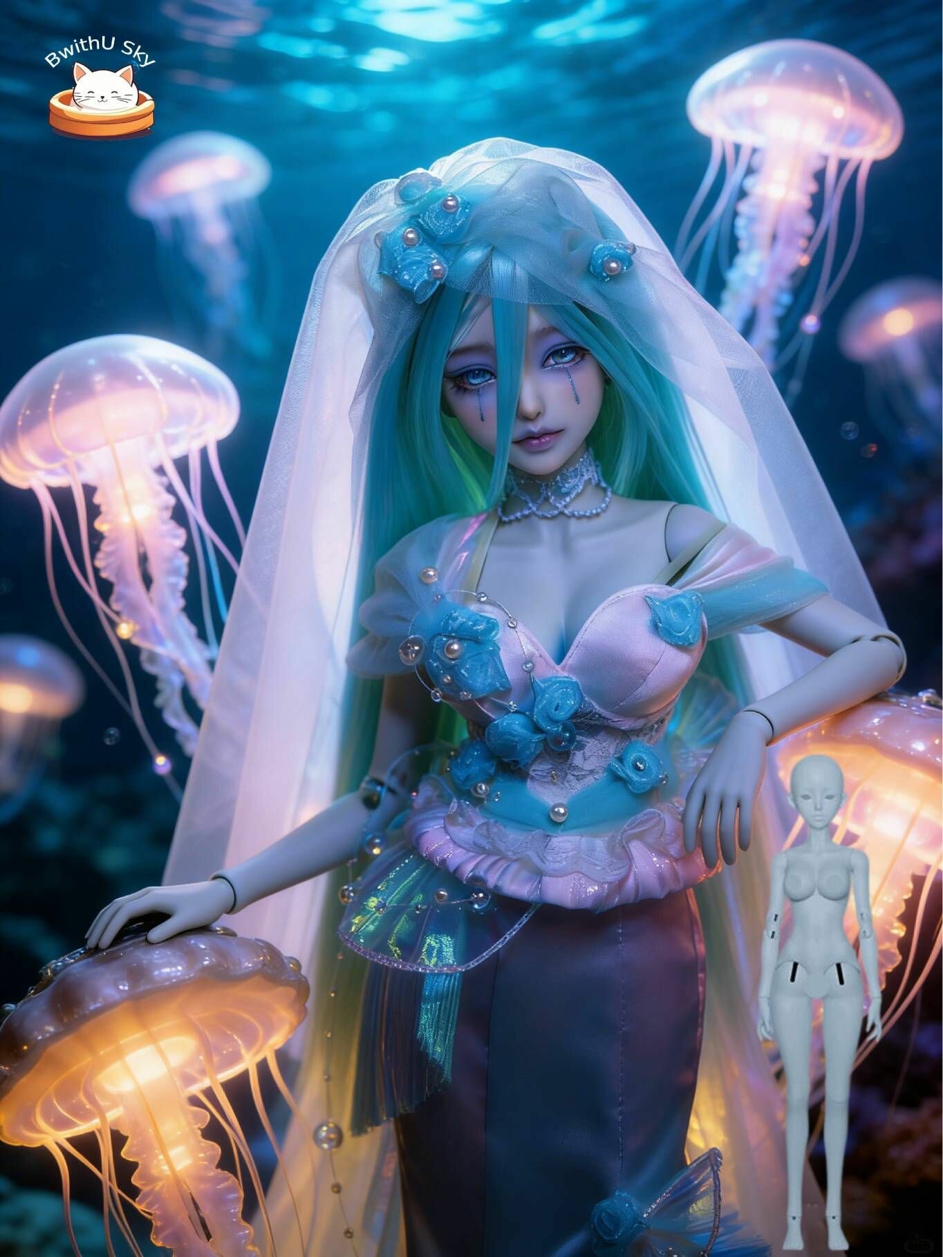 BwithUSky Seekly 1/4 BJD обнаженная кукла с нормальной кожей, без макияжа, без аксессуаров