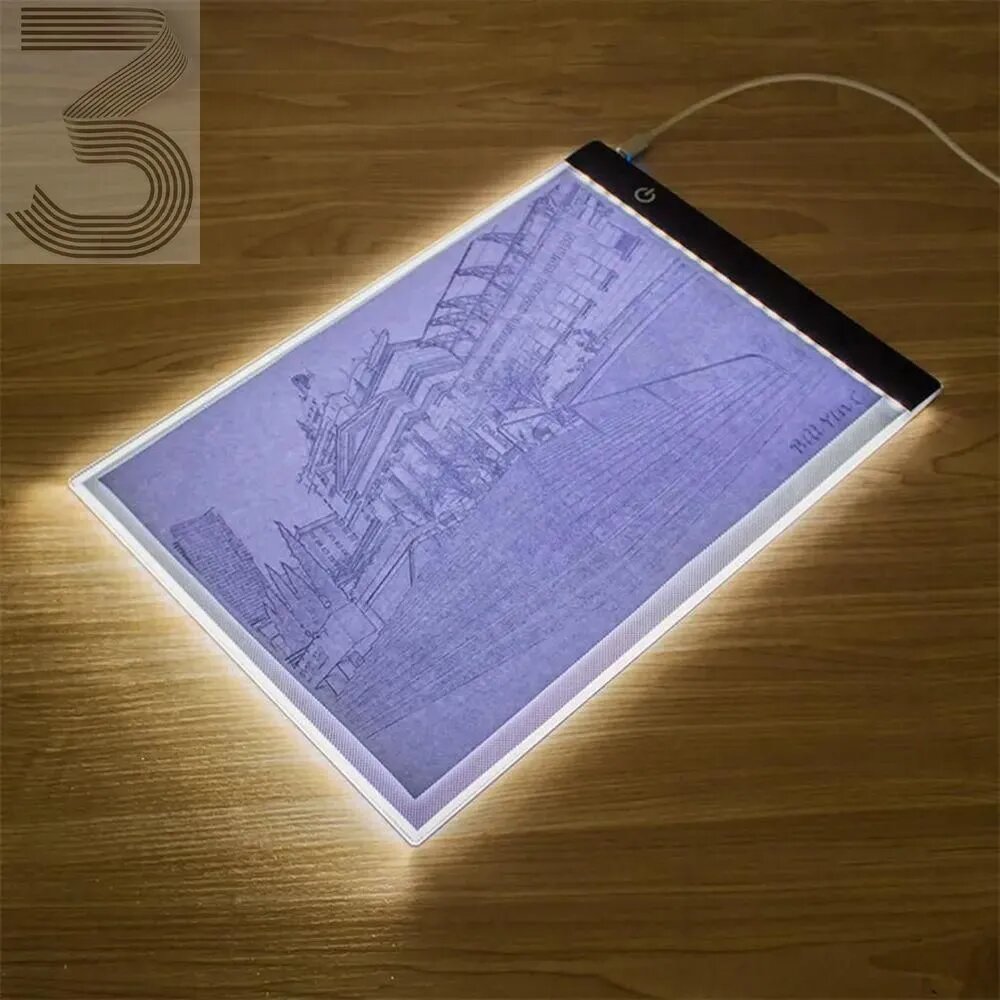Проектор для рисования XL A4 LED Drawing Board Акриловый световой планшет для рисования, детский аниматор, инструмент для взрослых художников — фото 1