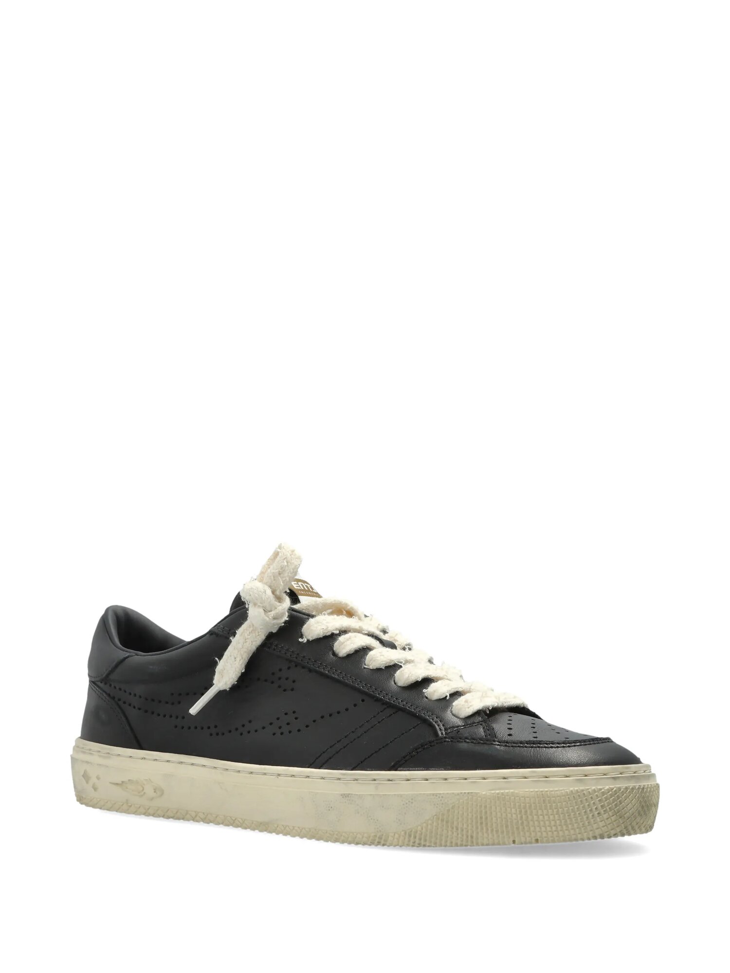 Кроссовки Enterprise Japan Perforated leather sneakers, размер 40, black/black — фото 1