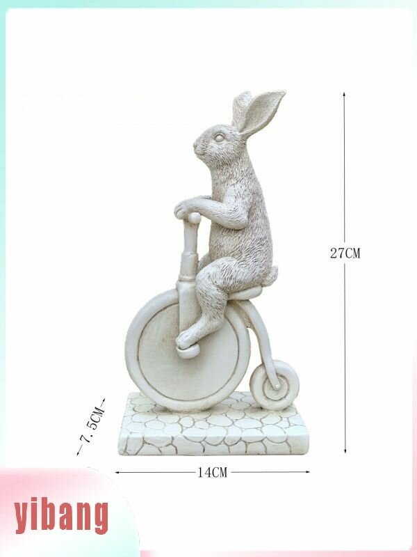 Статуя садового кролика, Кролик катается на велосипеде