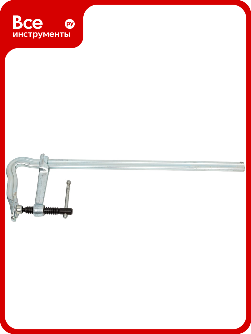 Струбцина BESSEY OMEGA цельнометаллическая 500/120, 5 кН, Т-ручка BE-GM50ZK для надежного зажима деталей