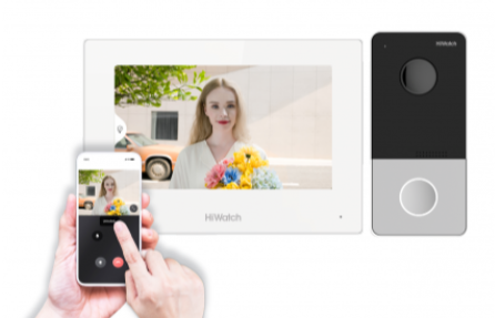 Комплект видеодомофона HiWatch DS-D100IKWF, 2 Мп, ИК-подсветка до 3 м