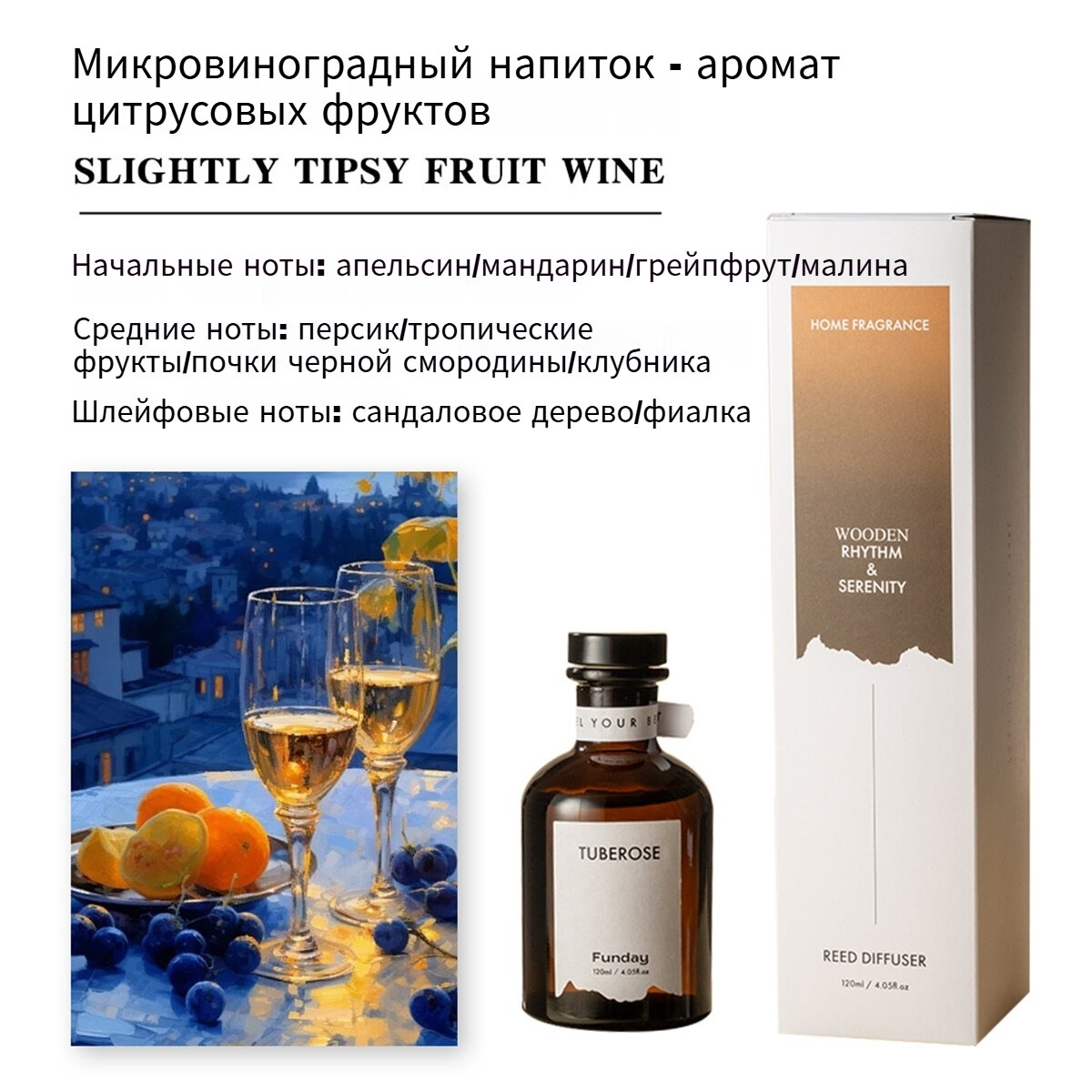 Аромадиффузор Candlerful 120мл, эфирные масла, без пламени, для дома, отеля, подарка, премиум качество, 60-90 дней