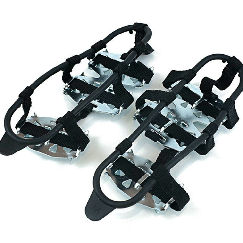 1 пара противоскользящих накладок на обувь в виде кошек из нержавеющей стали, для альпинизма, походов и катания на лыжах