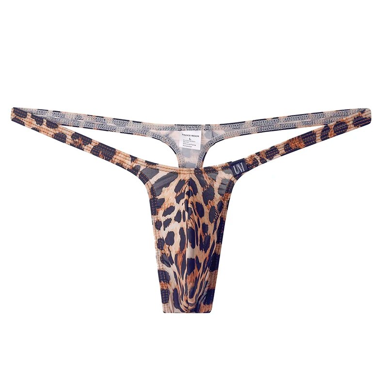 Мужские стринги из нейлона и полиэстера М, Big Leopard Print