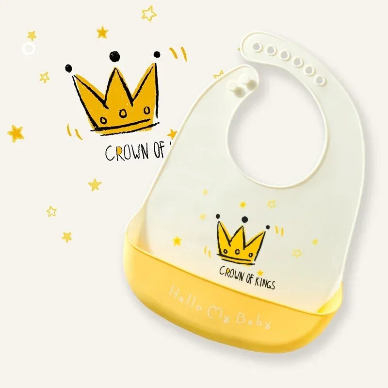 Силиконовый нагрудник детский "Корона", C101-crown