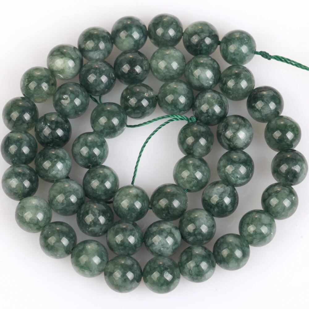 CUIMD Кианит бусины 6 8 10 мм синие зеленые для бижутерии 6mm 59 to 61pcs, Green