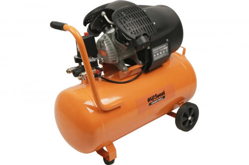 Компрессор поршневой масляный AV Steel AV-AC 420/50 V (2200 Вт, 50 л, 8 бар, 2 цилиндра, 420 л/мин, масляный, кабель 2 м) "