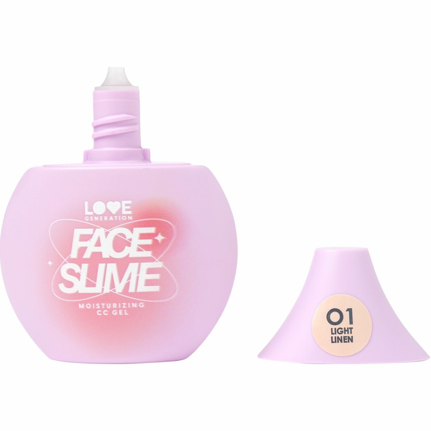 Love Generation СС-крем гель для лица Тон 01 Светло-бежевый Face Slime увлажняющий, легкое естественное покрытие, 30 мл