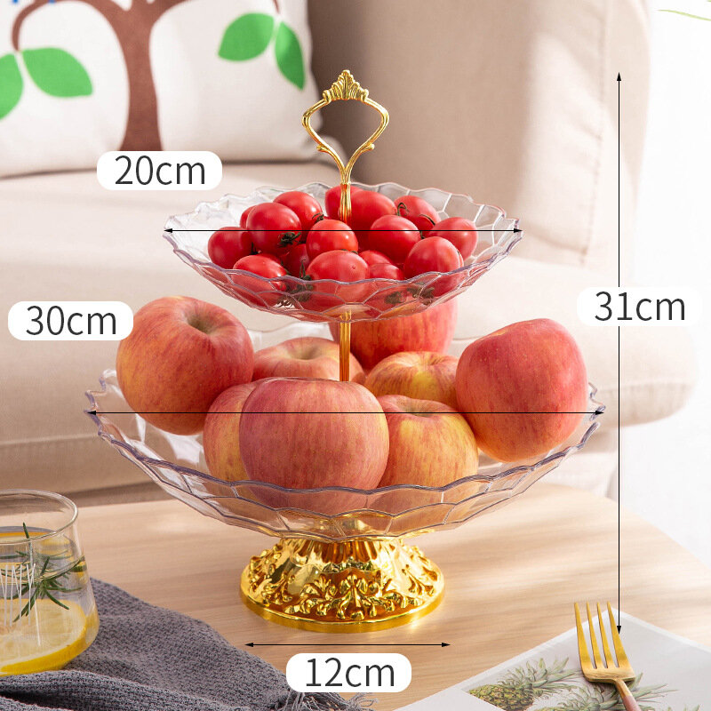 Многоярусная подставка в европейском стиле для гостиной, подставка для фруктов, современная и стильная тарелка для сухофруктов, фруктовница, корзина для фруктов.