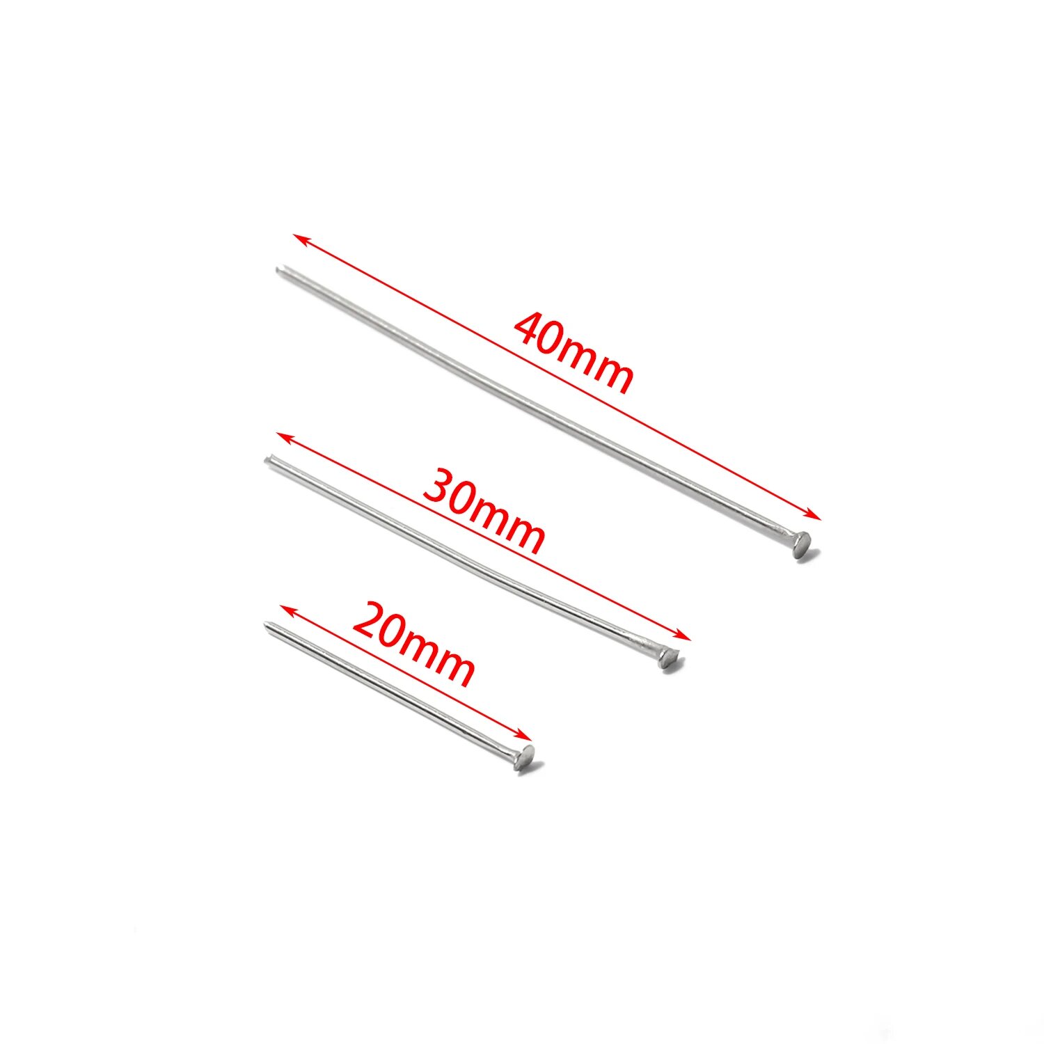 Плоские булавки с шариками из нержавеющей стали, позолоченные булавки с углублением в 9 глаз, фурнитура для изготовления ювелирных изделий своими руками, аксессуары, 50 шт, оптовая продажа