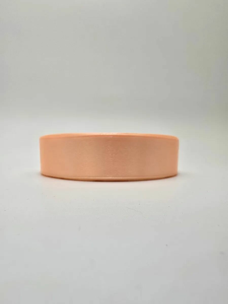 Лента атласная, персиковая, 20мм/25 ярдов, для шитья, упаковки подарков и декора