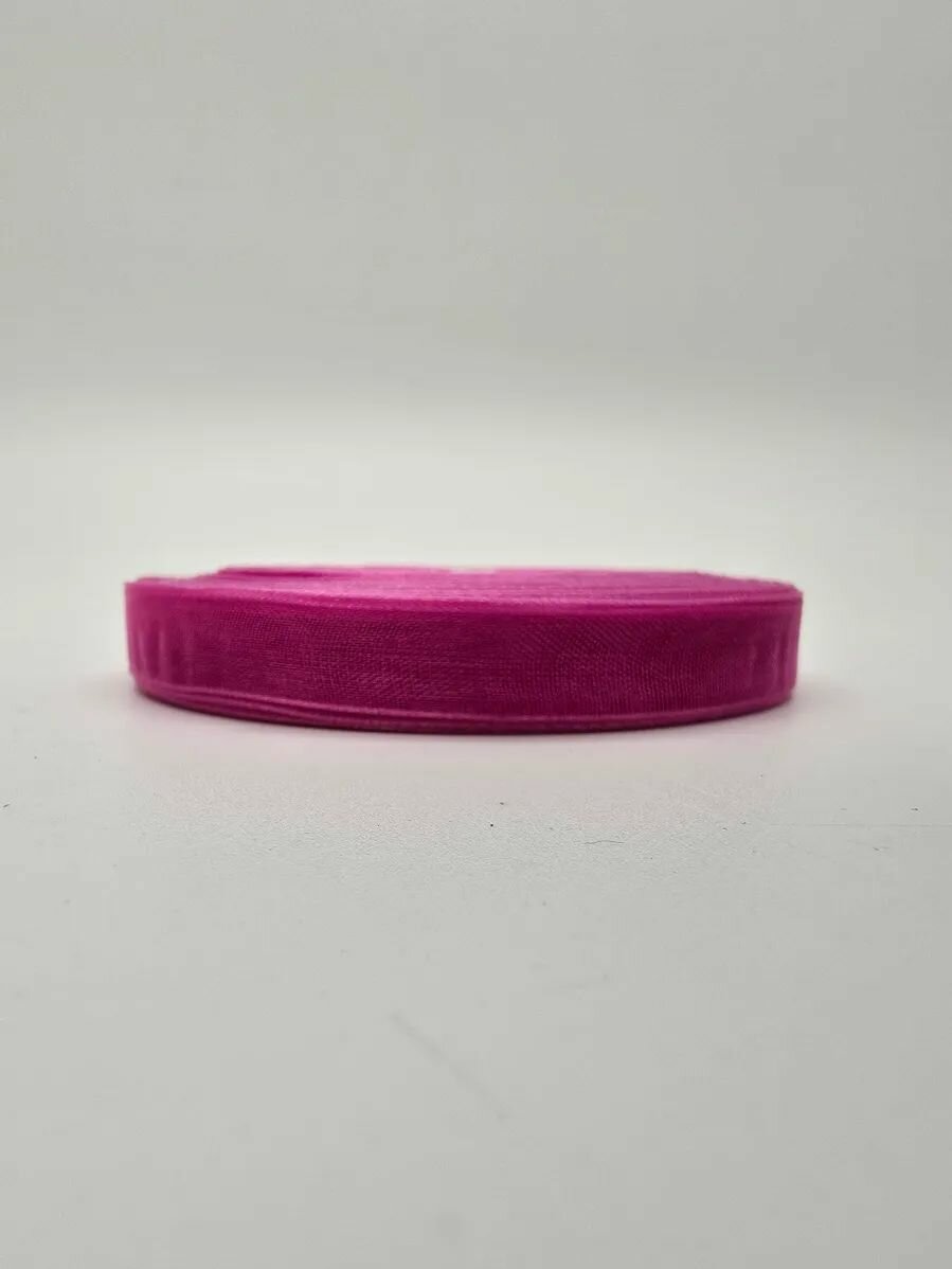 Лента атласная с блёстками фиолетовый, 9мм/25 ярдов, для шитья, упаковки подарков и декора