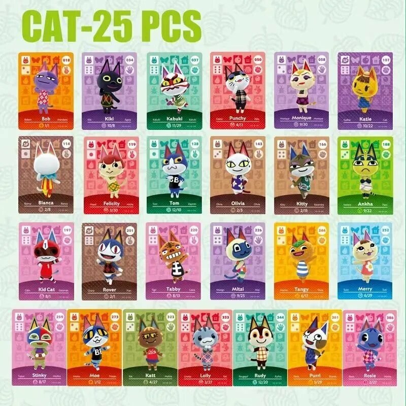 Комбинация Карточек Amiibo Серии Animal Crossing
