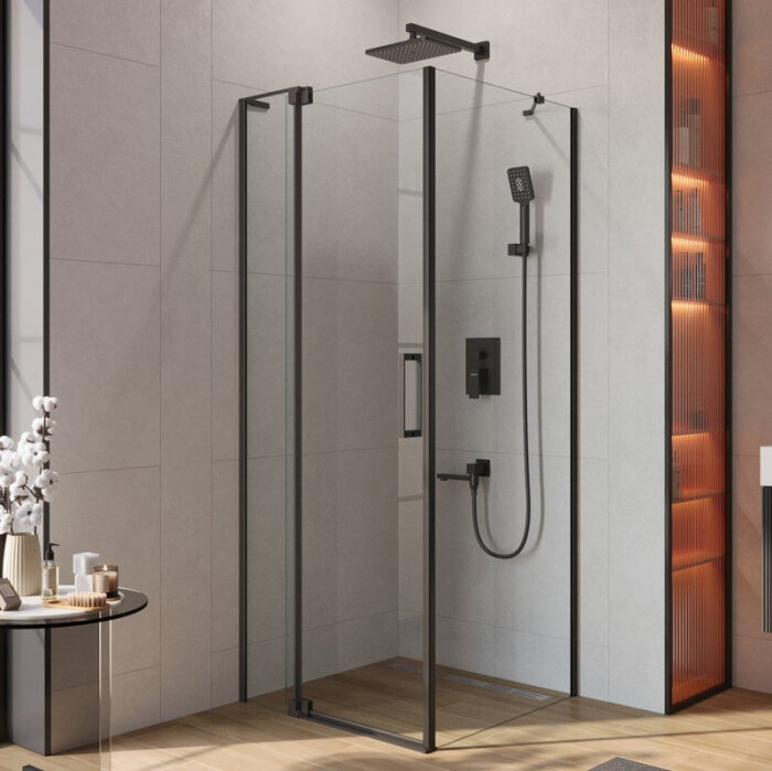 Душевой уголок Cezares Slider AH 1 70/80 80 C NERO