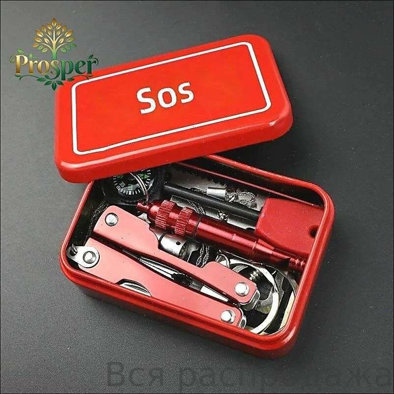 Набор для выживания в походе, металлическая коробка SOS, многофункциональный набор инструментов (настраиваемая комплектация)