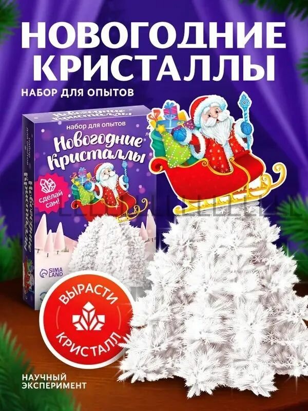 Выращивание кристаллов, "Новогодние кристаллы", опыты и эксперименты для детей, вырасти сам