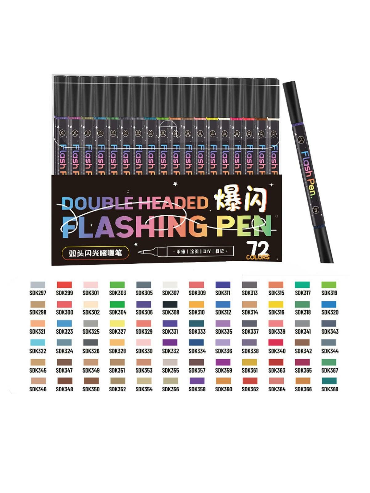 Двусторонняя светящаяся ручка, перманентная для создания ночных набросков и заметок