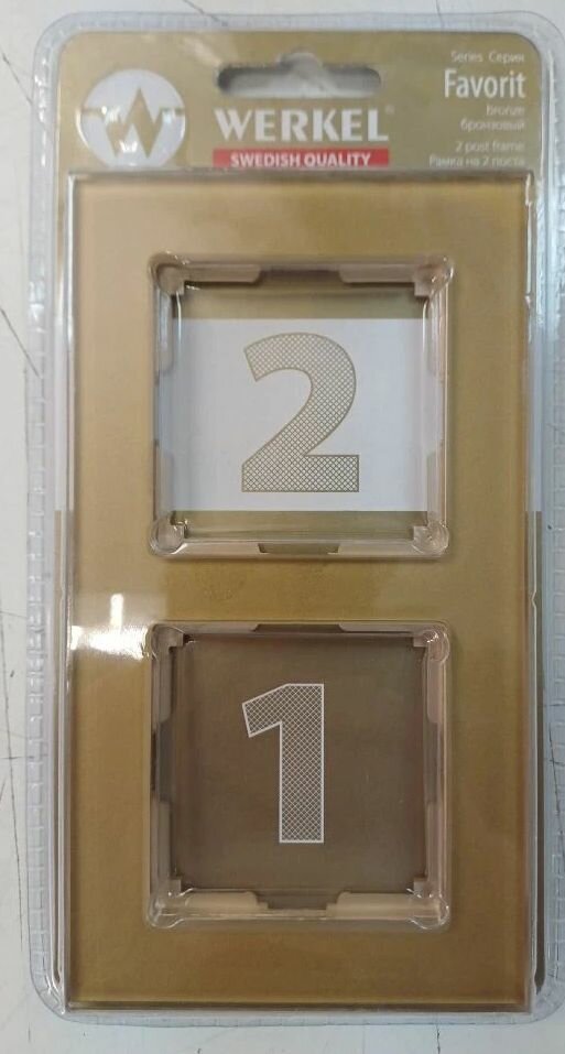 Рамка на 2 поста FAVORIT бронзовый