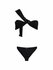 Купальник BALMAIN One-shoulder knotted bikini, размер 38, черный/черный