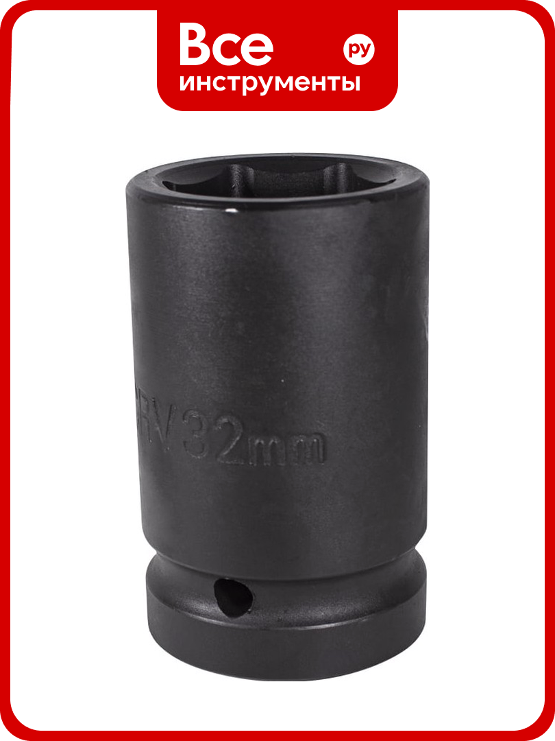 Головка ударная глубокая 32 мм, 1" DR, 6 гранная Forcekraft FK-4857532(51298)