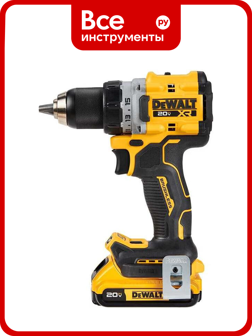 Бесщеточная дрель-шуруповерт Dewalt 20 В XR 2 АКБ XR Li-Ion DCD800D2T
