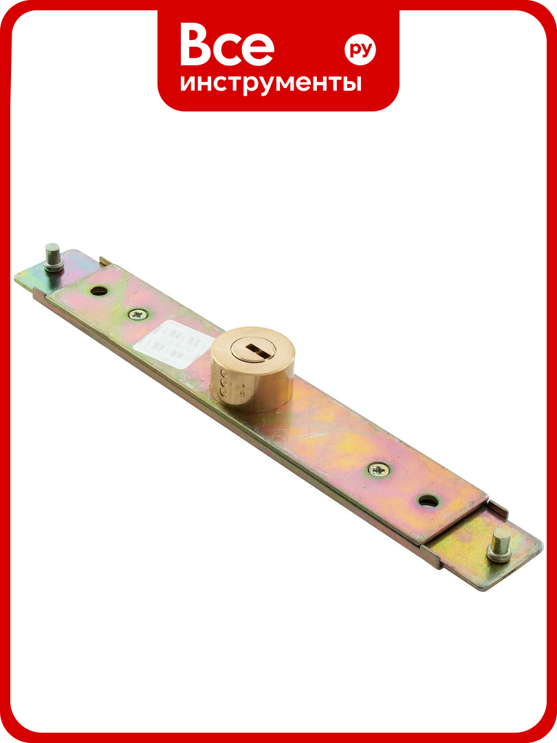 Замок для роллет Apecs RSL-30x120, врезной цилиндровый, золотая лицевая планка, три профильных ключа