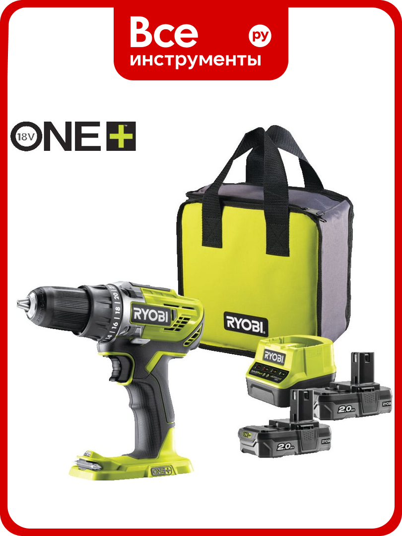 Дрель-шуруповерт Ryobi ONE+ R18DD3-220S 5133003348