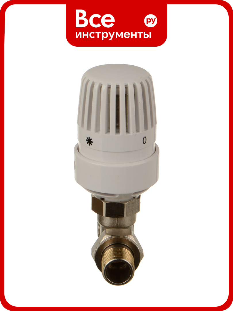 Прямой клапан с термостатической головкой Terma 3/4" из латуни для бытовых систем отопления с температурным контролем