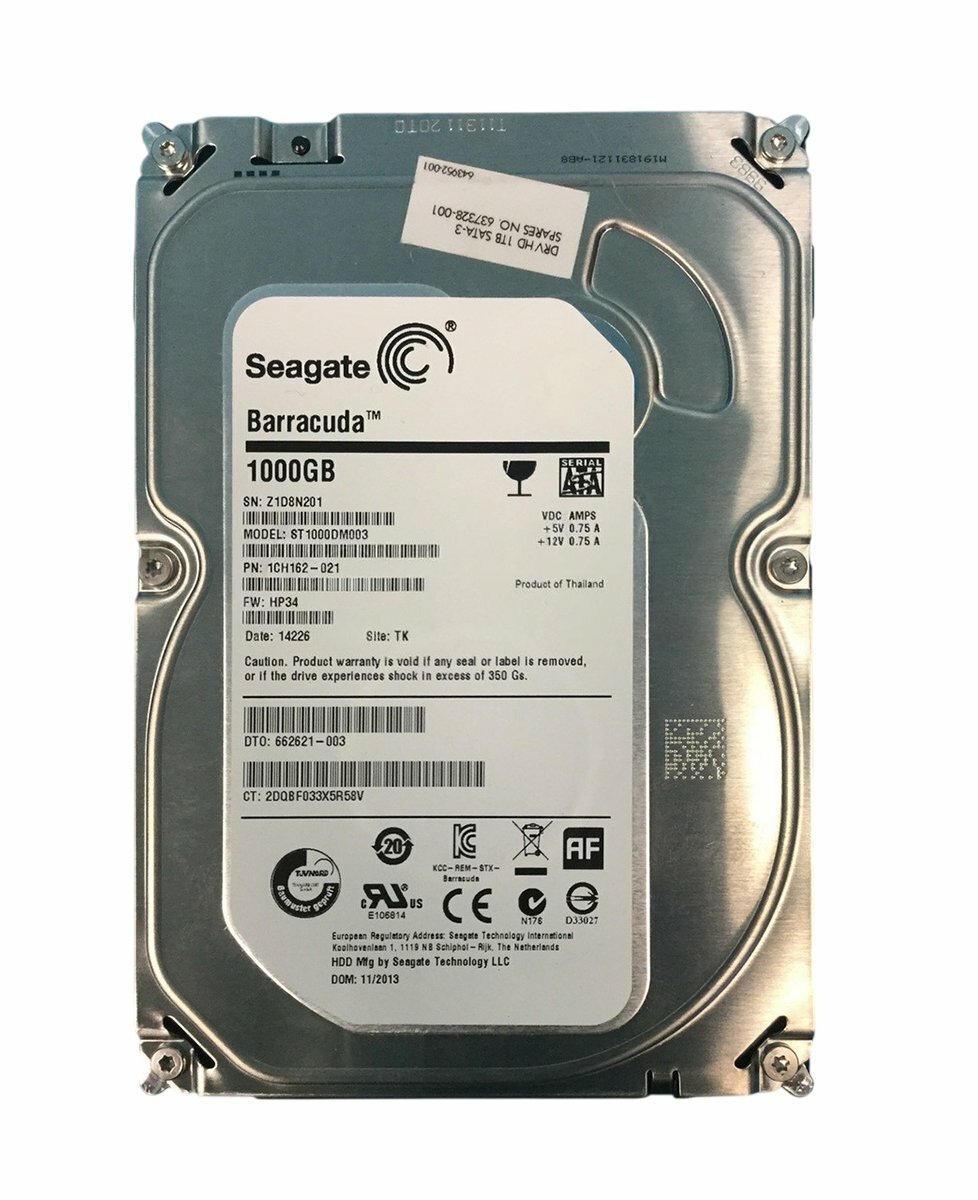 Жесткий диск HP 1Tb 7200 SATAIII 3.5" HDD 637328-001