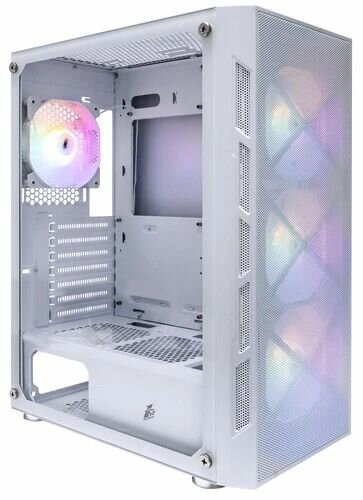 Компьютерный корпус 1STPLAYER FIREBASE XP (XP-WH-4F1-W) белый - Midi Tower, ATX, USB 2.0 Type-A, USB 3.2 Gen 1 Type-A
